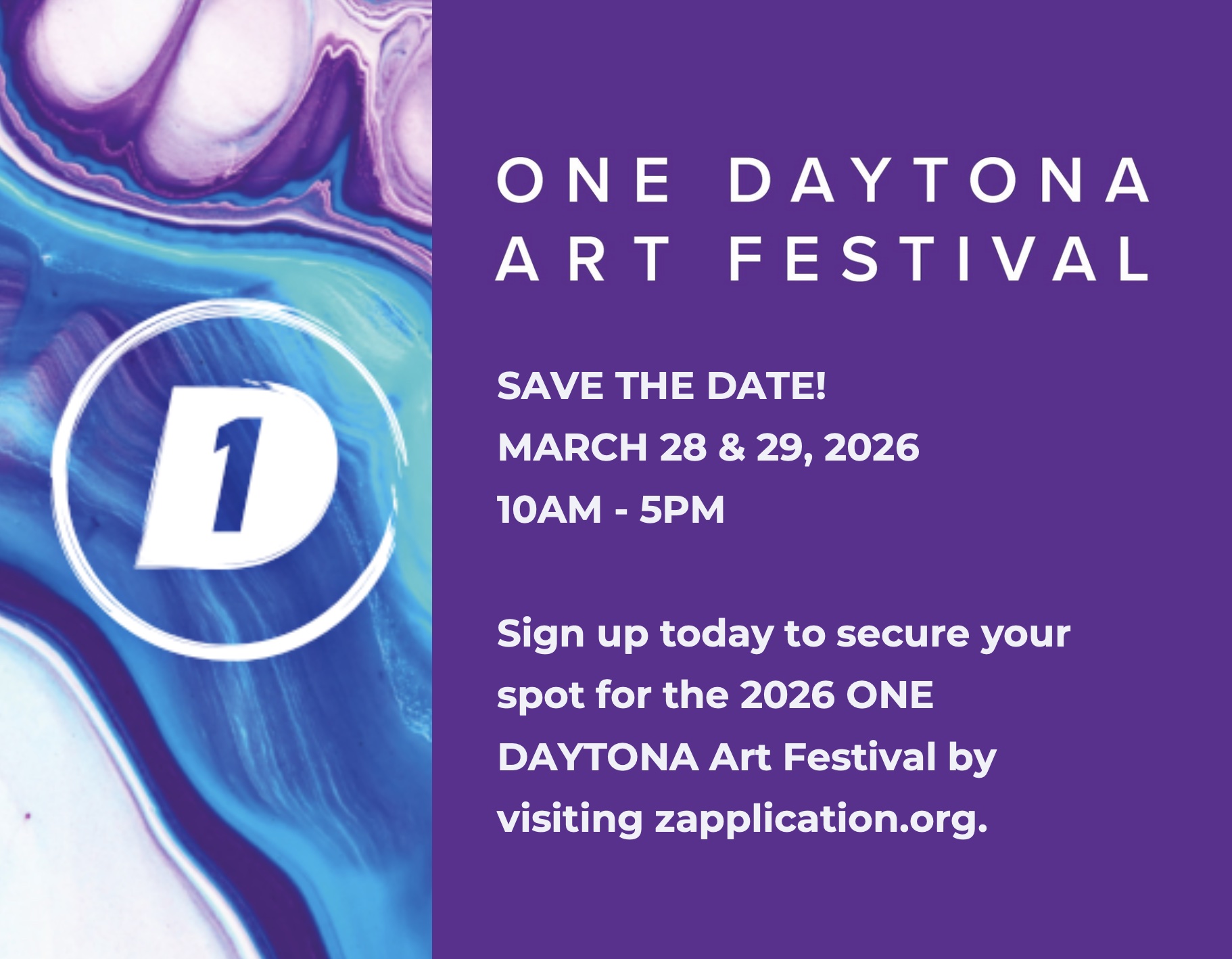 ZAPP - Event Information - ONE DAYTONA Art Festival 2026